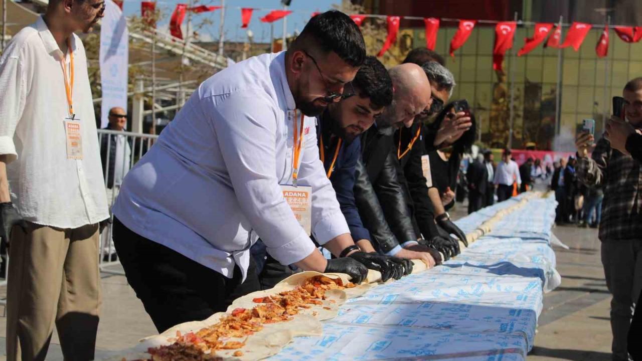 Aydın'da düzenlenen Adana Günleri'nde 109 metrelik kebap dakikalar ...